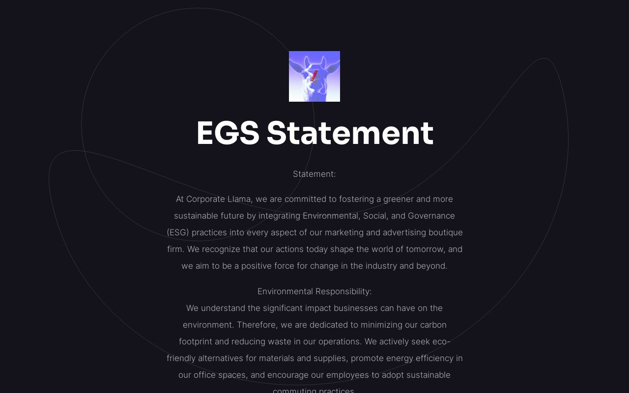 ESG Statement Corporate Llama